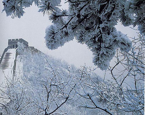 冬天长城简笔画长城简笔画冬天雪景简笔画大山谷图库